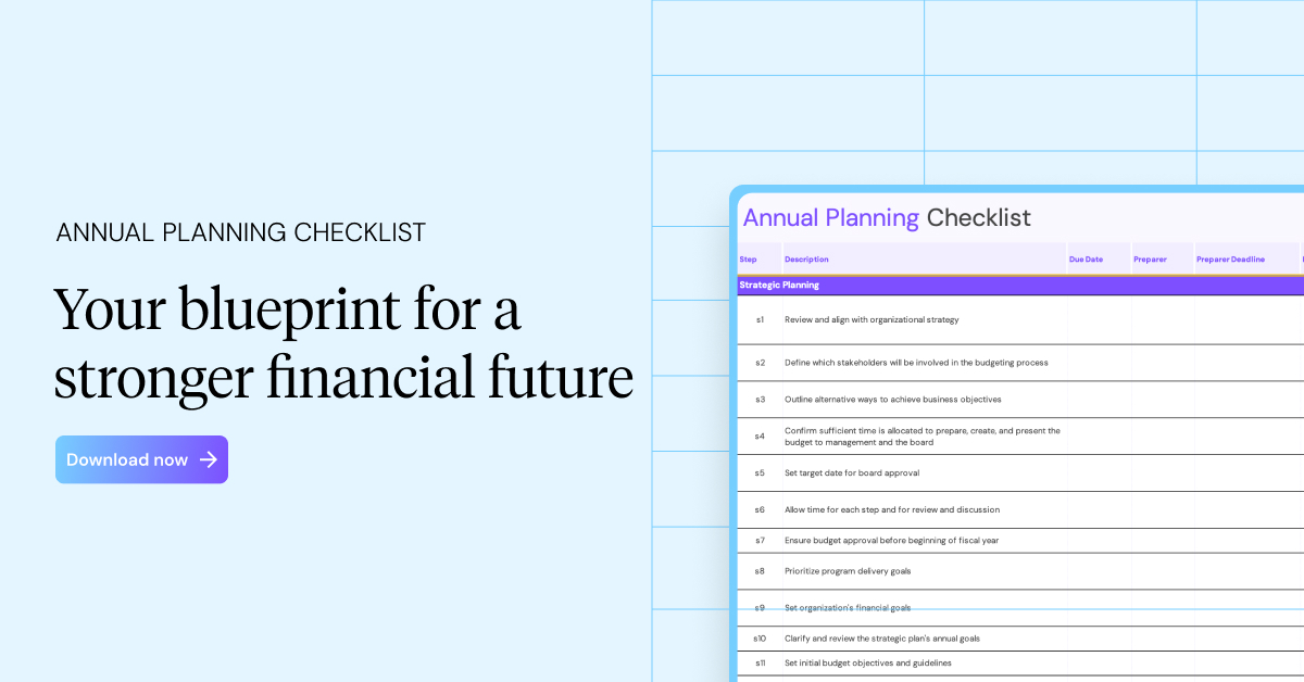 Download the Annual Planning Checklist - Planful