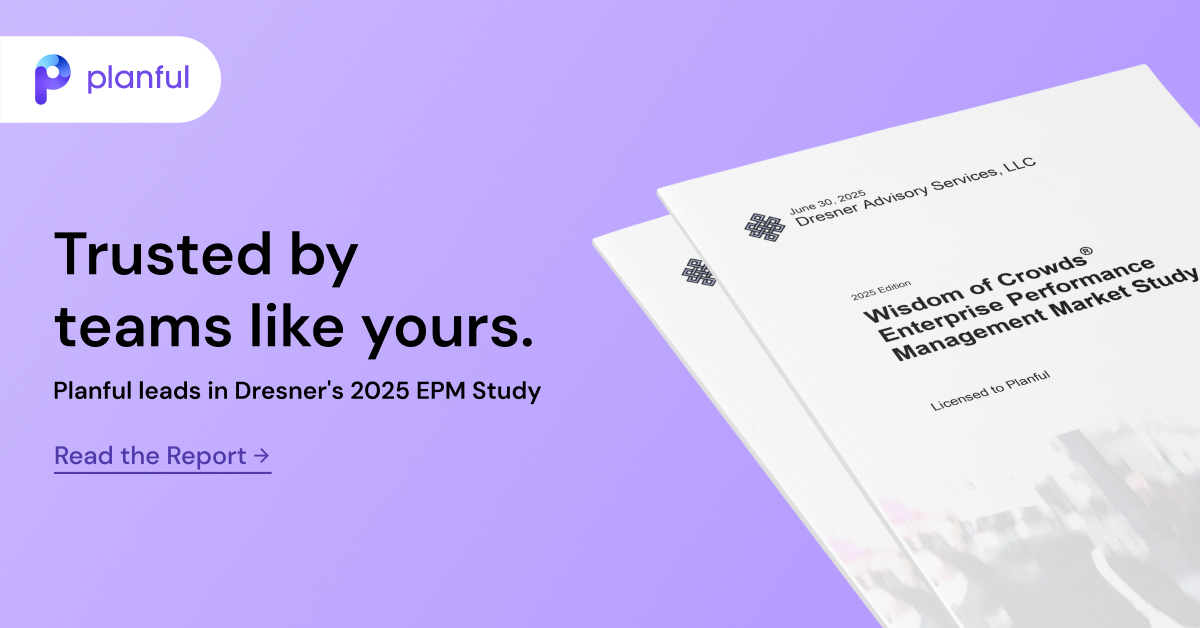 Planful named a Leader in Dresner Wisdom of Crowds® 2025